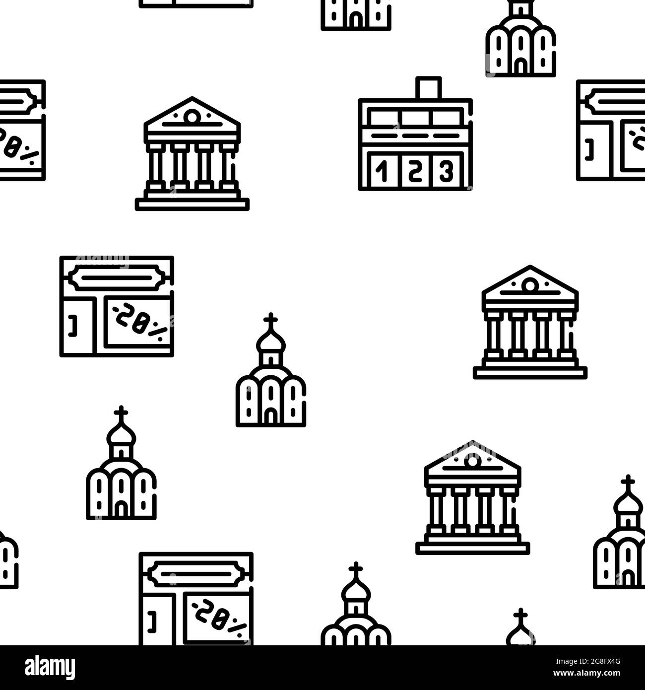 Building Architecture Vector Seamless Pattern Stock Vector Image & Art ...