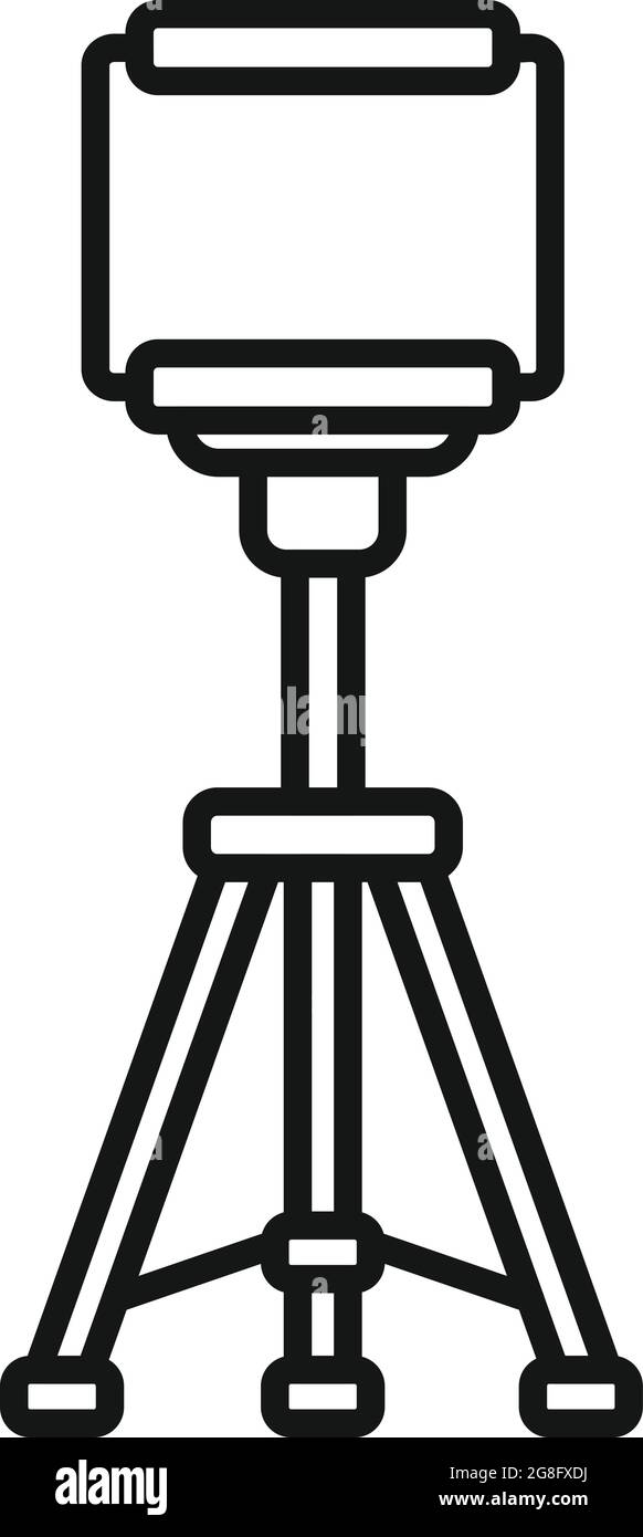 Smartphone tripod icon outline vector. Mobile camera stand. Phone ...