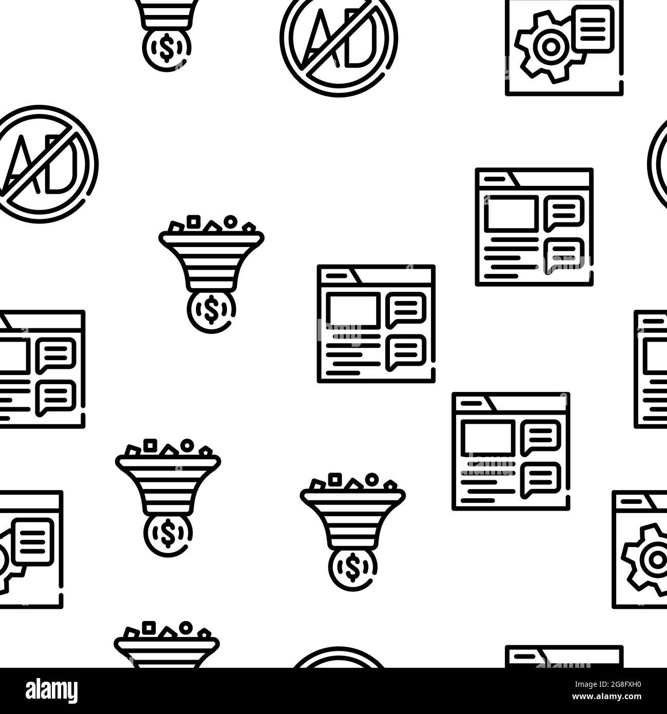 Digital Marketing Vector Seamless Pattern Stock Vector Image & Art - Alamy