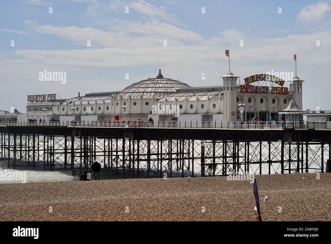 Brighton Pier, known as the Palace Pier, A popular tourist attraction ...