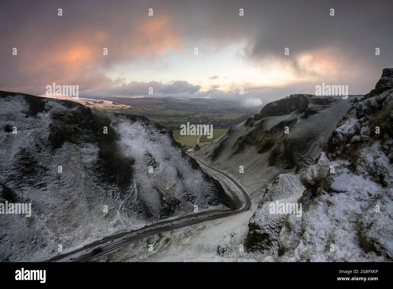 Winnats pass snow road hi-res stock photography and images - Alamy