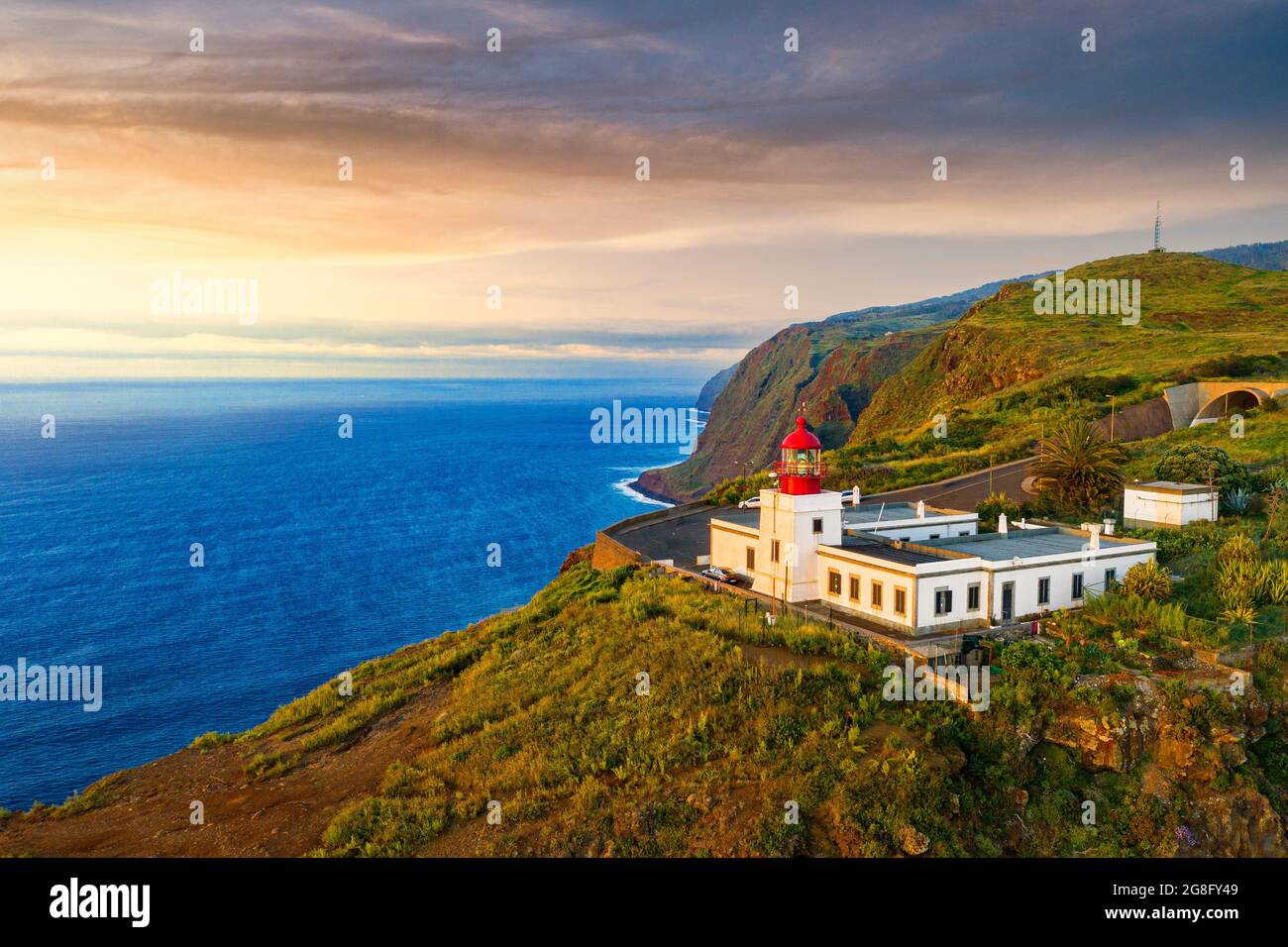 Ponta do Pargo lighthouse at sunset, Calheta, Madeira, Portugal ...