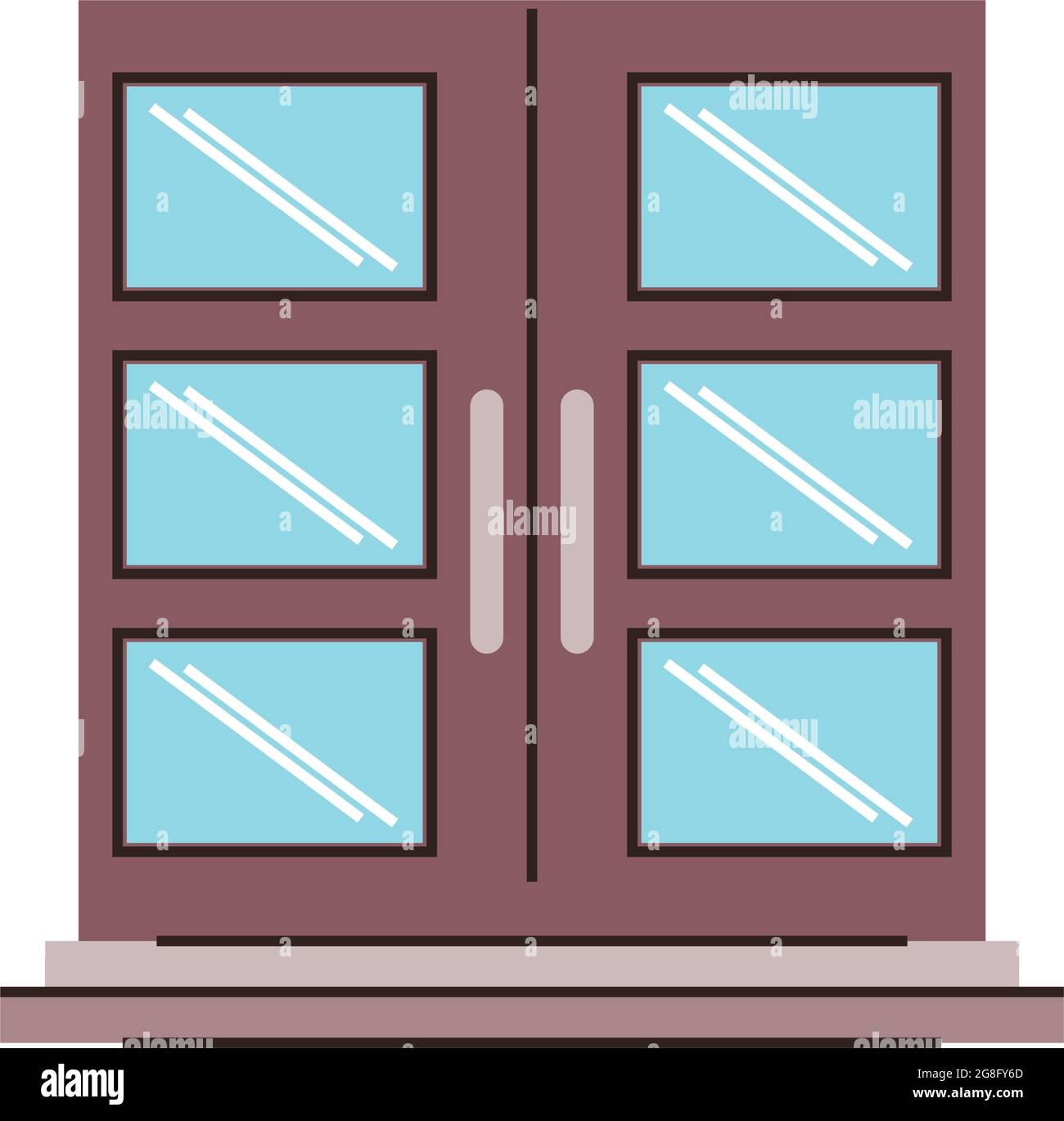 front view door Stock Vector Image & Art - Alamy