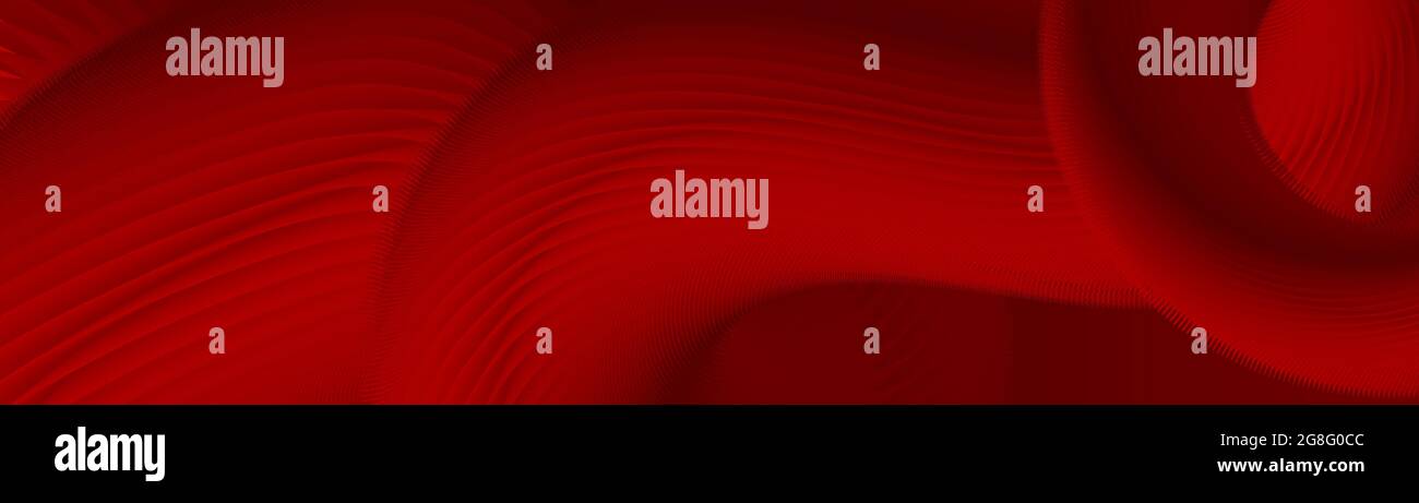 Red wide banner with abstract wave. Advertising background, graphic ...