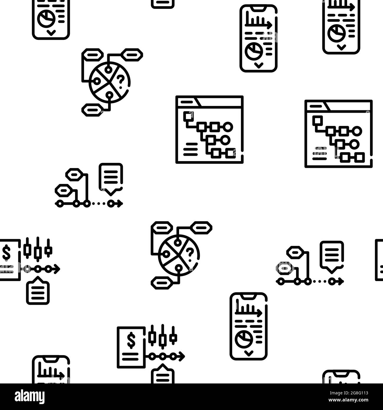 Data Analysis Diagram Vector Seamless Pattern Stock Vector Image & Art ...