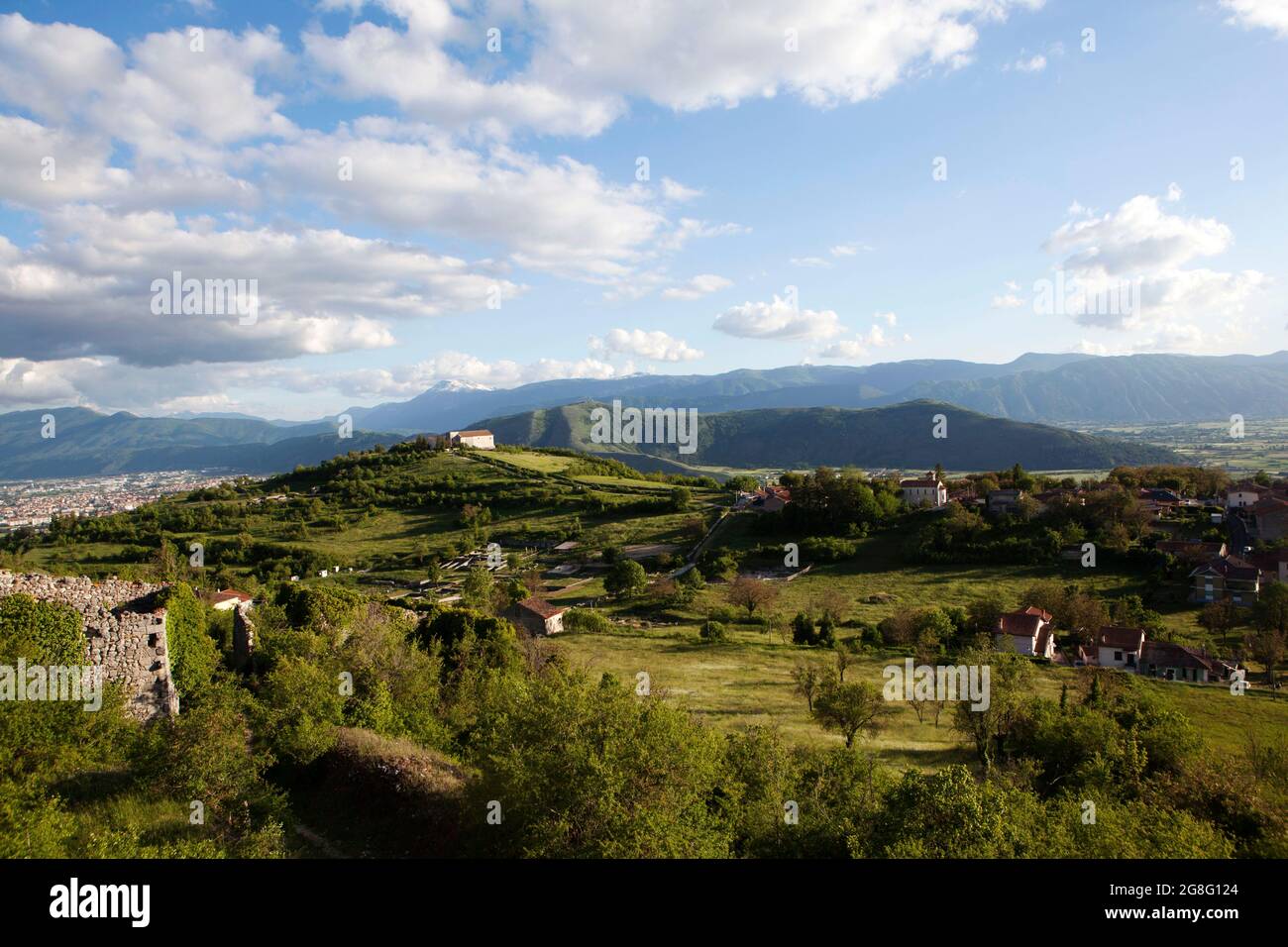 View of the Marsicana plain, Marsica, Abruzzo, Italy, Europe Stock ...