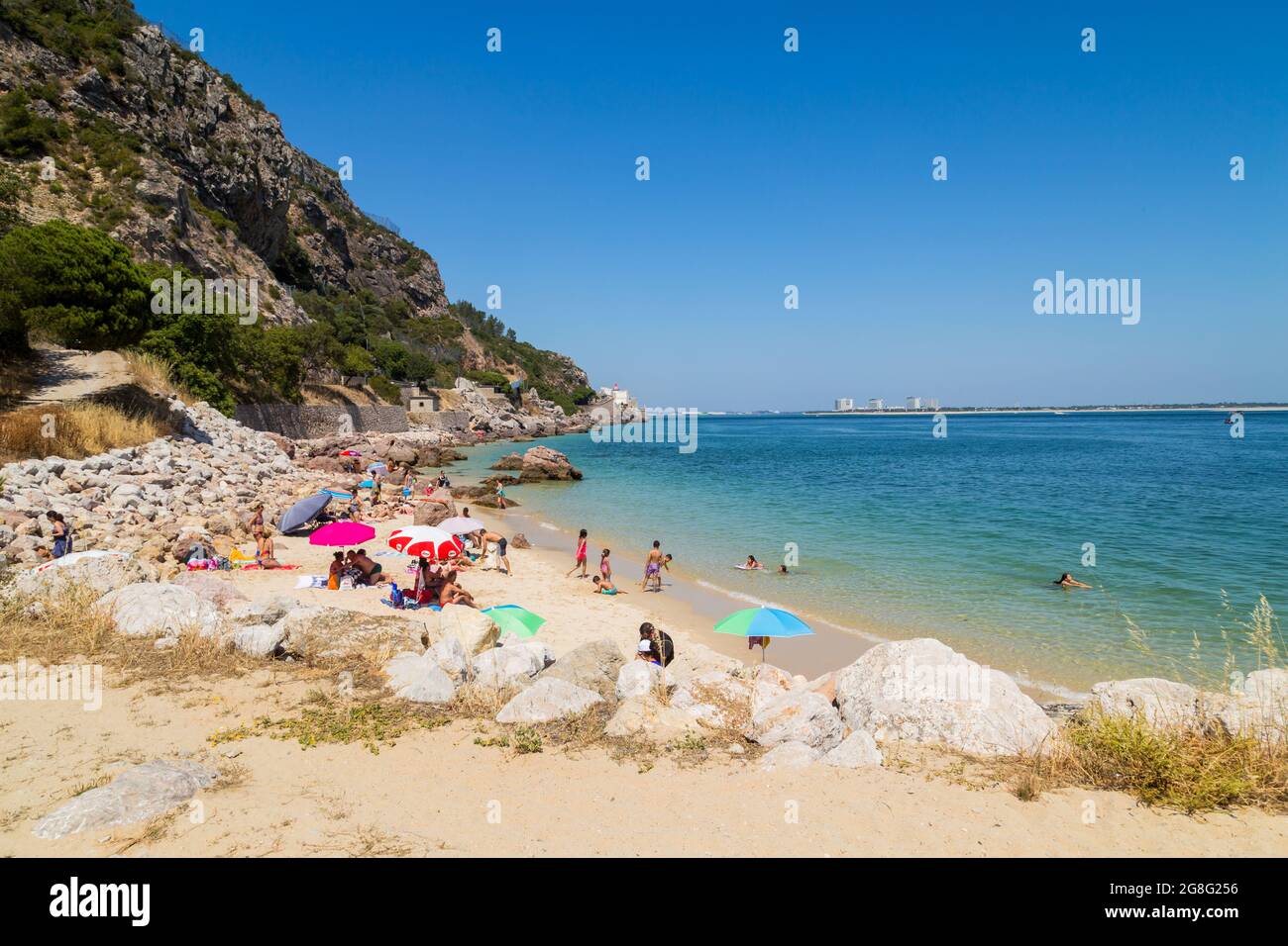Beautiful landscape view of the National Park Arrabida in Setubal ...