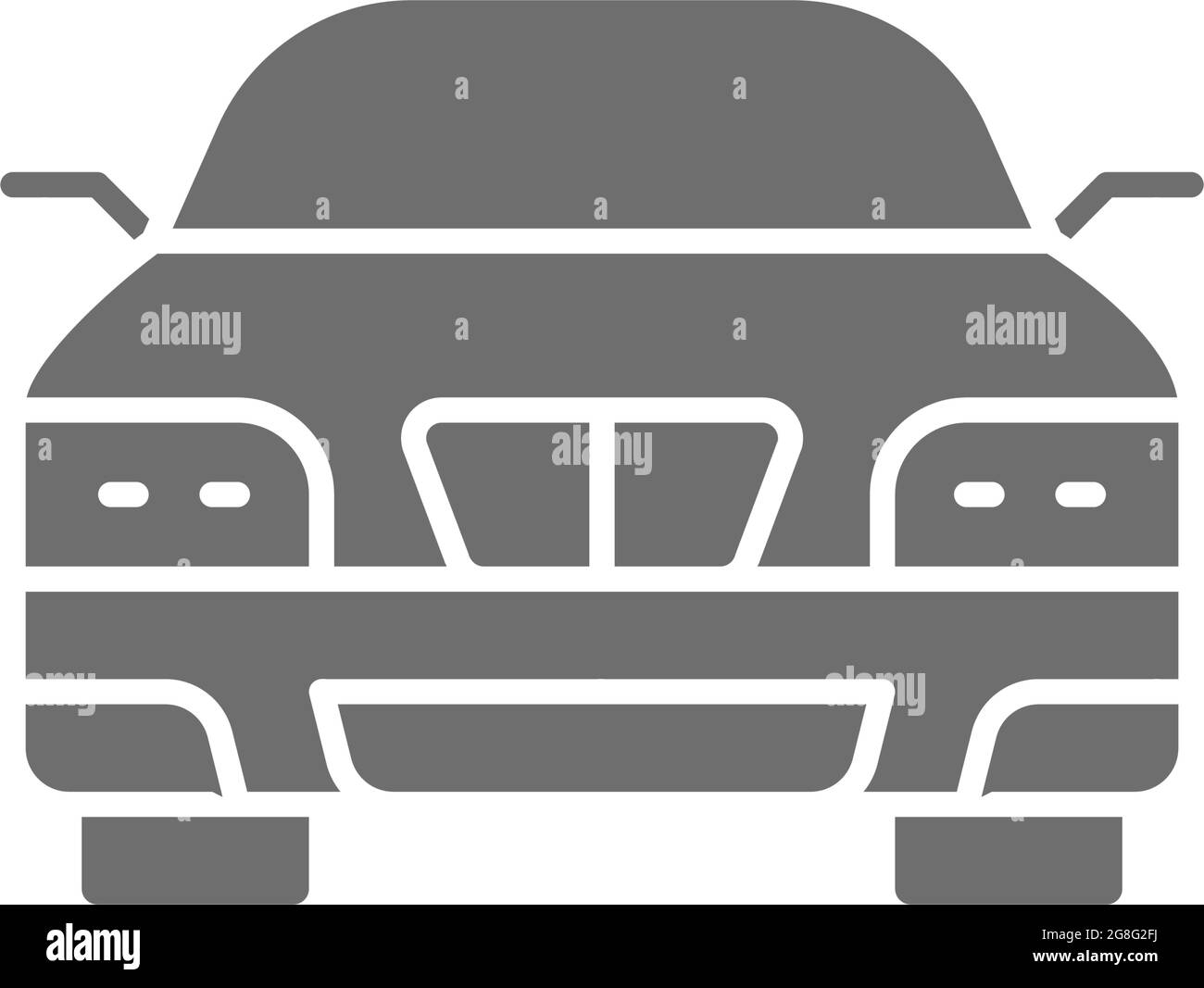 Car, automobile, transport grey icon. Isolated on white background ...