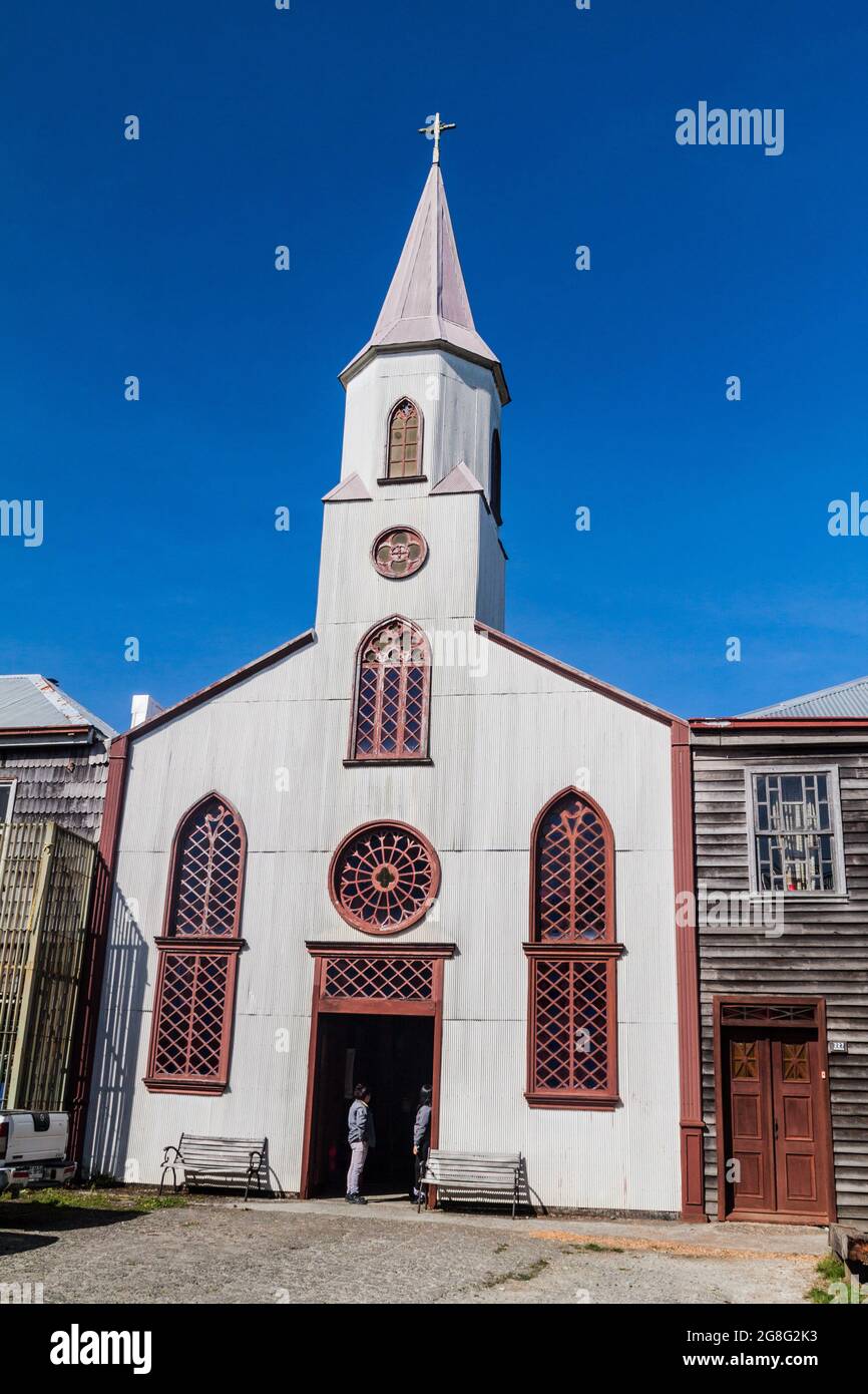 ANCUD, CHILE - MARCH 20, 2015: Church in former convent Inmaculada ...