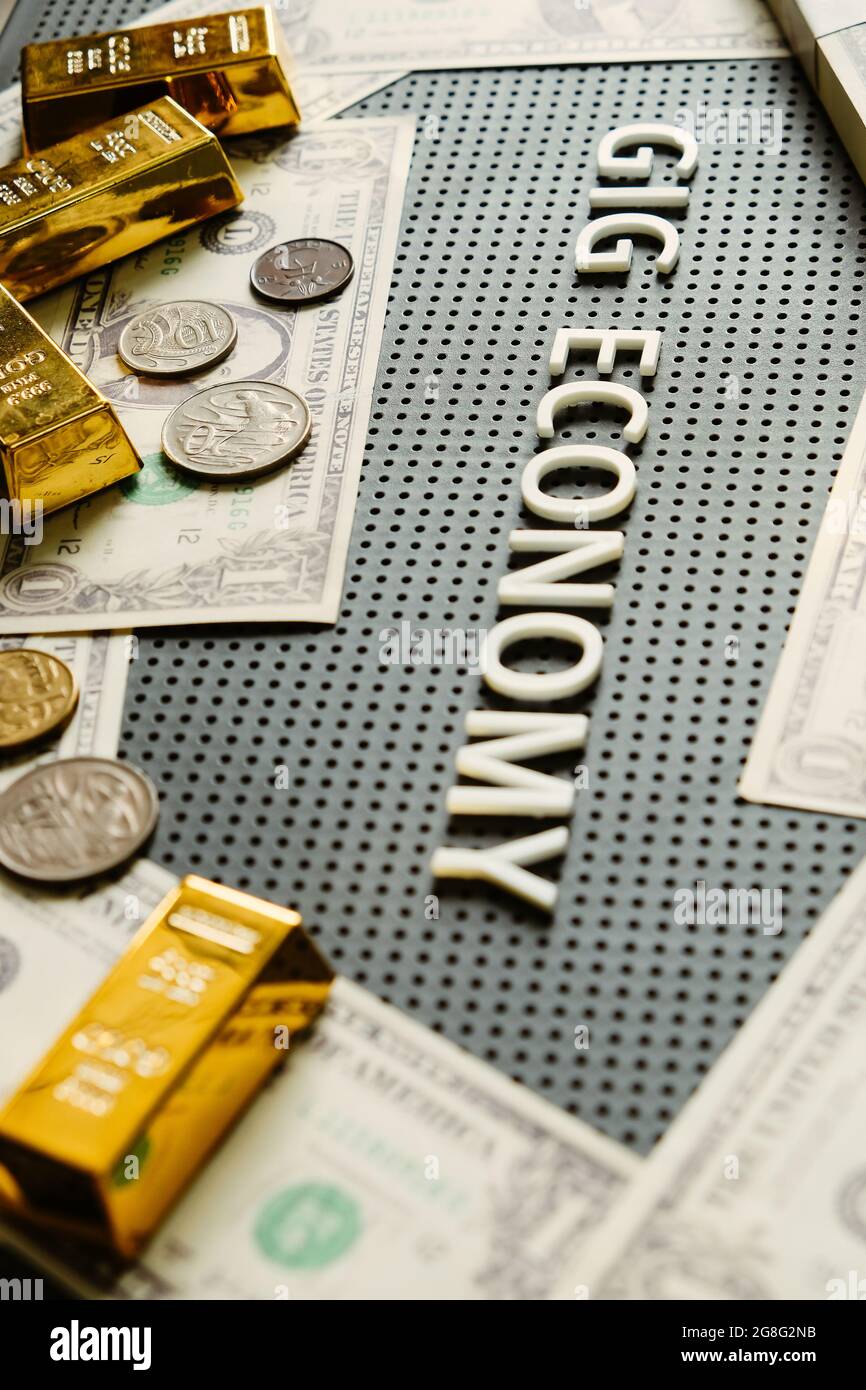 concept image of Gig Economy background Stock Photo - Alamy