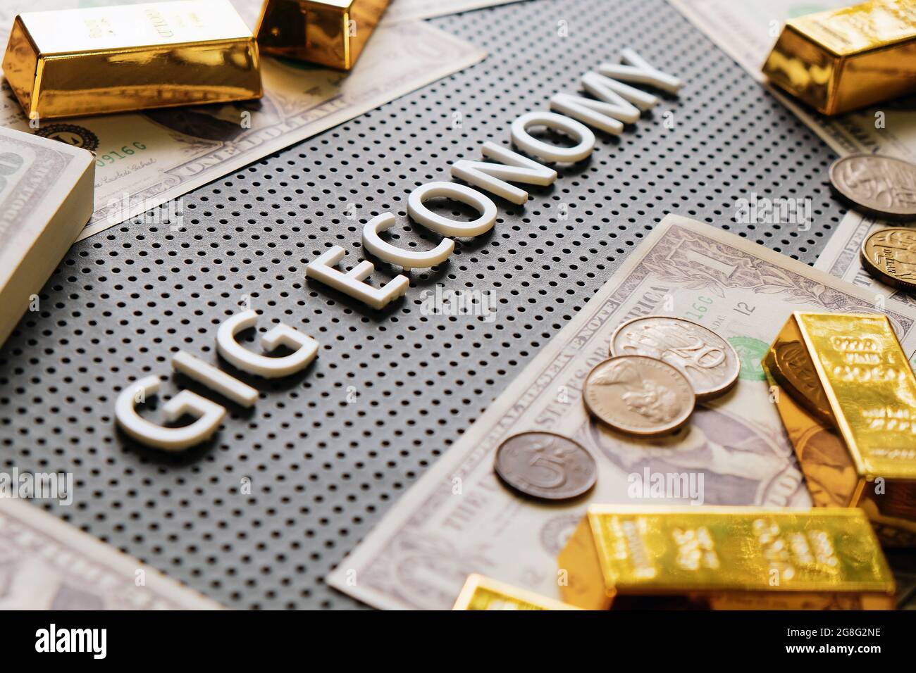 concept image of Gig Economy background Stock Photo - Alamy