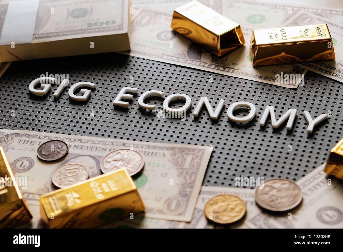 concept image of Gig Economy background Stock Photo - Alamy