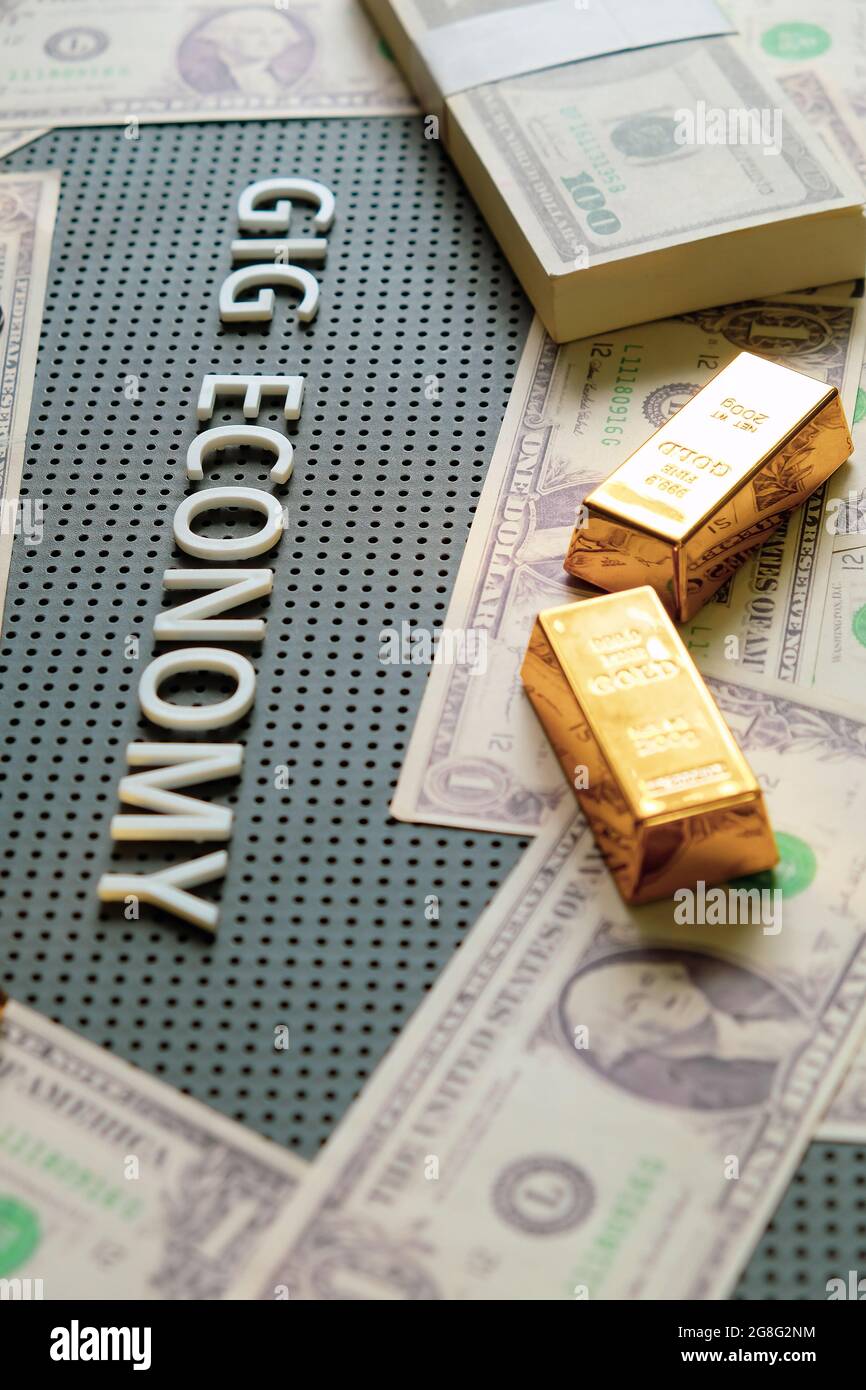 concept image of Gig Economy background Stock Photo - Alamy