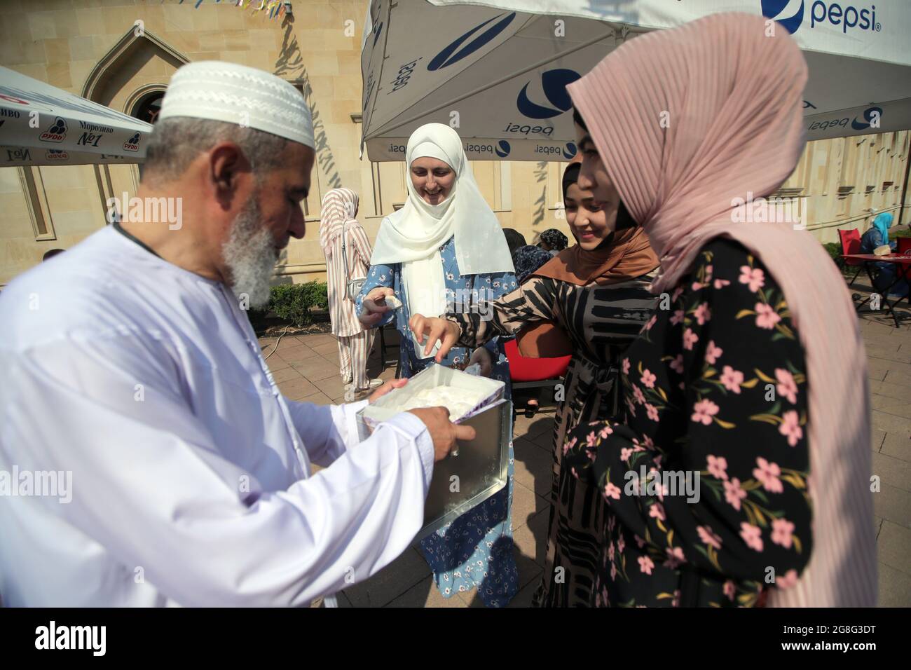 KYIV, UKRAINE - JULY 20, 2021 - Muslims celebrate Eid al-Adha, Kyiv ...