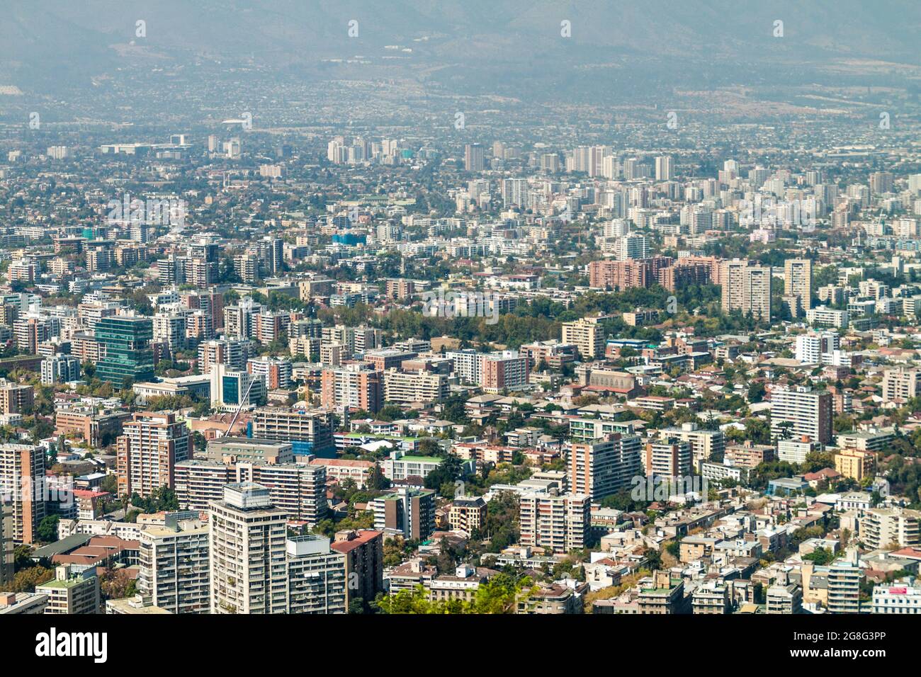 Aerial view of Santiago de Chile Stock Photo - Alamy