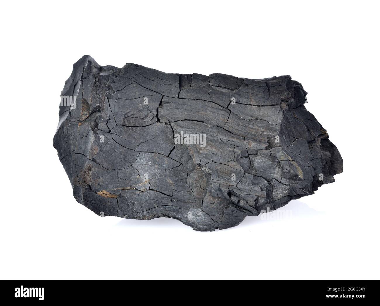 Piece of big coal isolated on the white background Stock Photo - Alamy