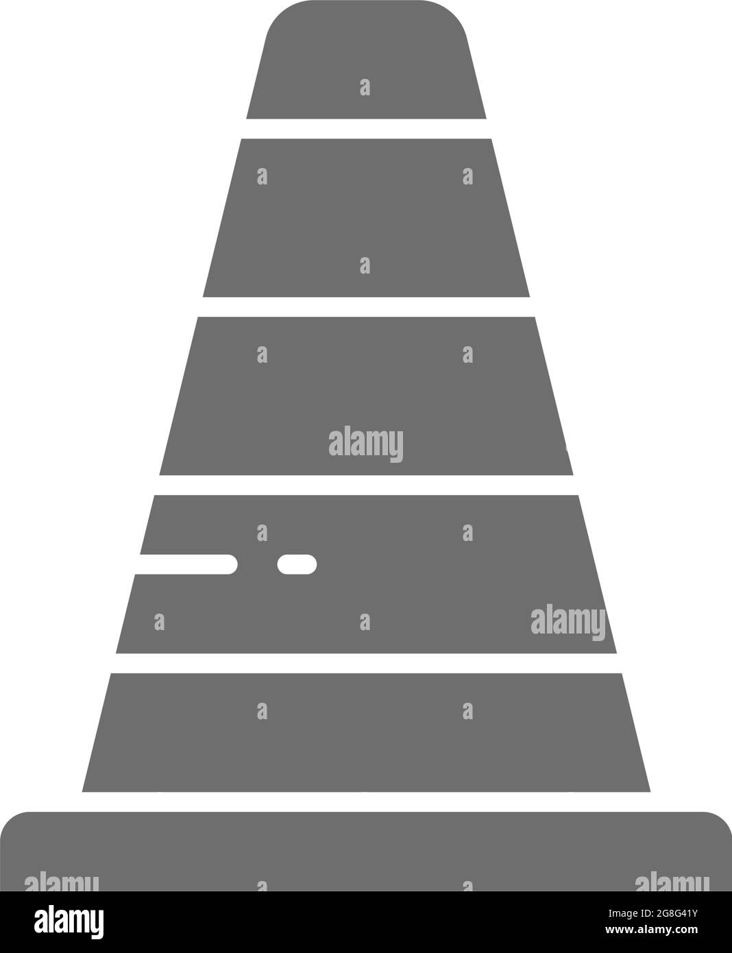 Traffic cone on grey Stock Vector Images - Alamy
