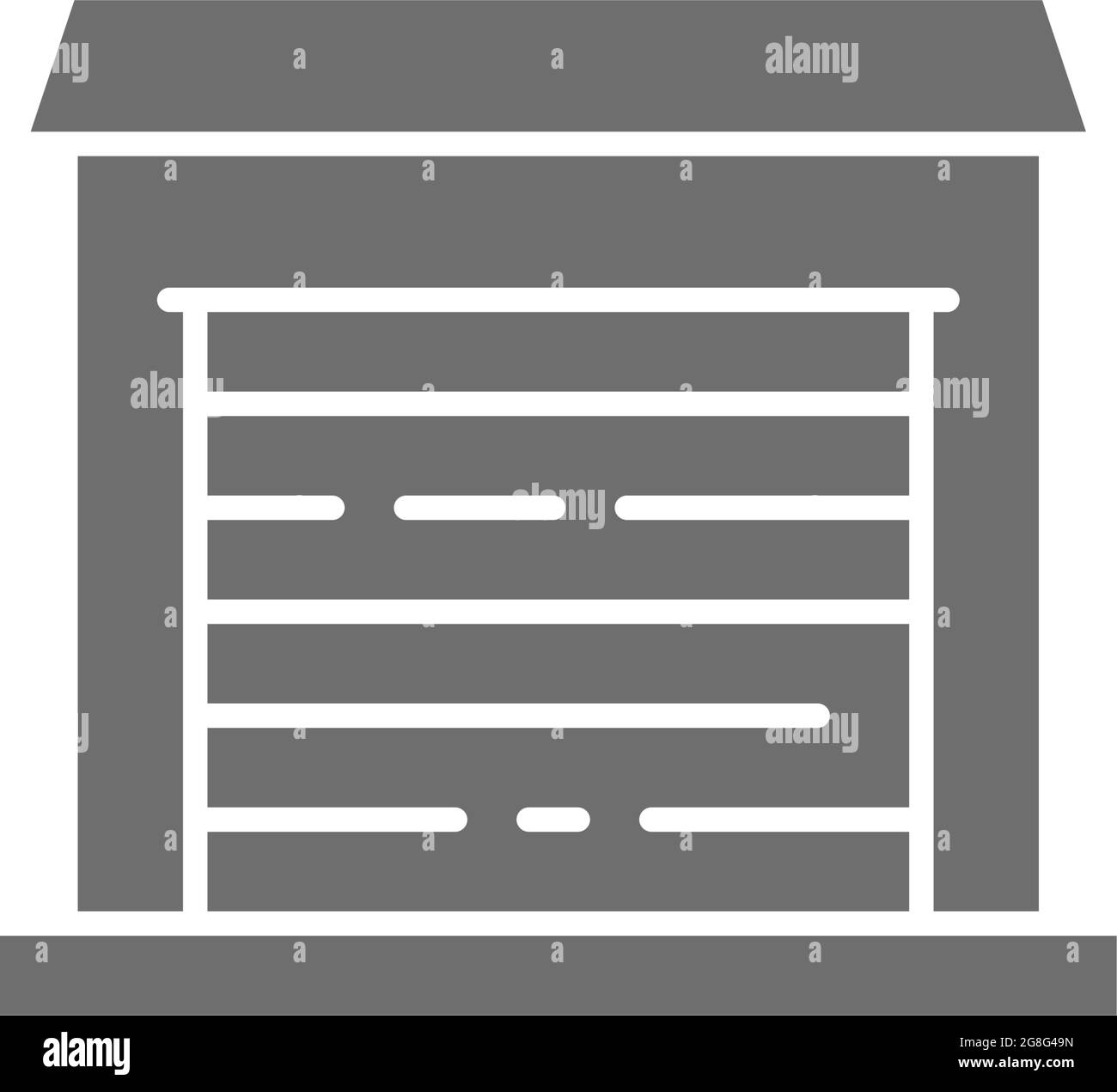 Garage for cars, temporary storage grey icon Stock Vector Image & Art ...