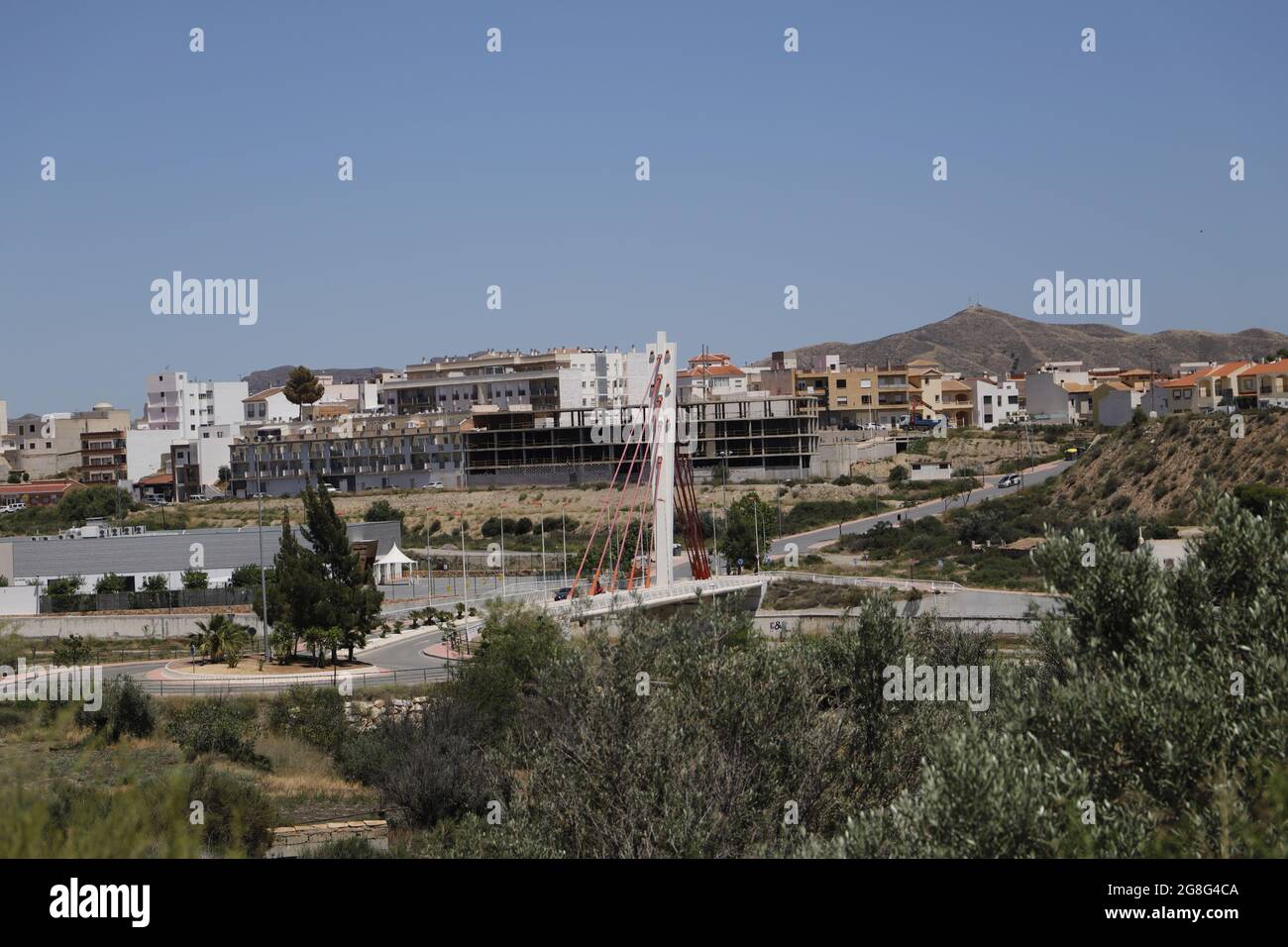 Albox city in Almeria, Spain, bridge over Almanzora river Stock Photo ...