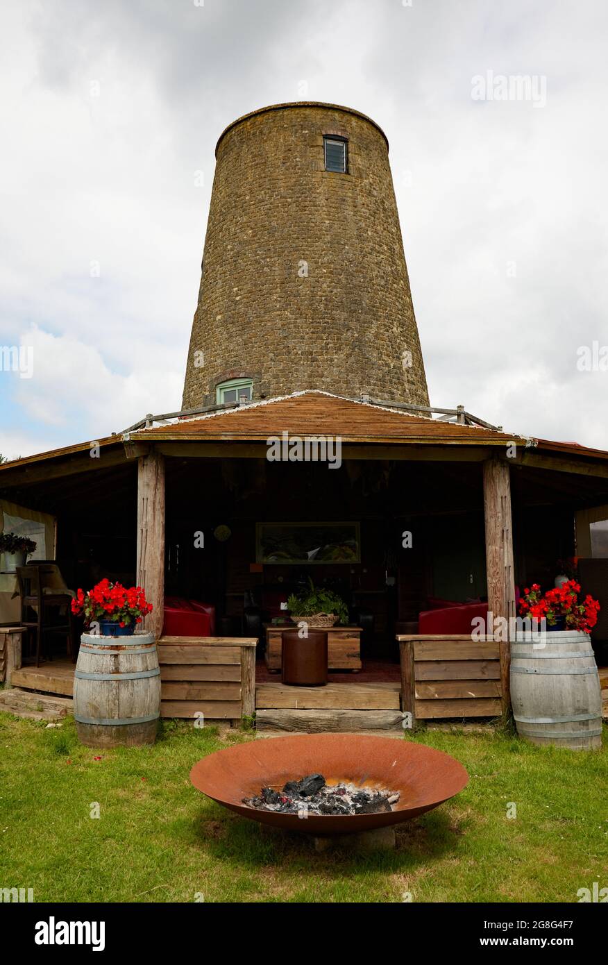 Old mill seen at Nutbourne Vineyard, West Sussex UK Stock Photo - Alamy