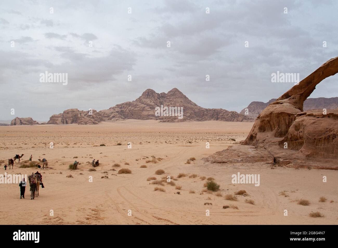 natural arch Wadi Rum desert Jordan Stock Photo - Alamy