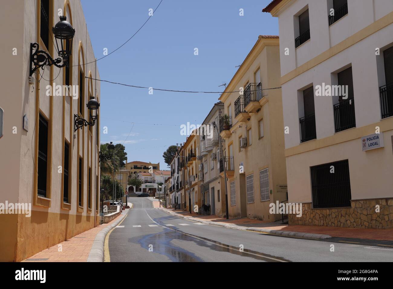 Arboleas village street view in the old center Stock Photo - Alamy