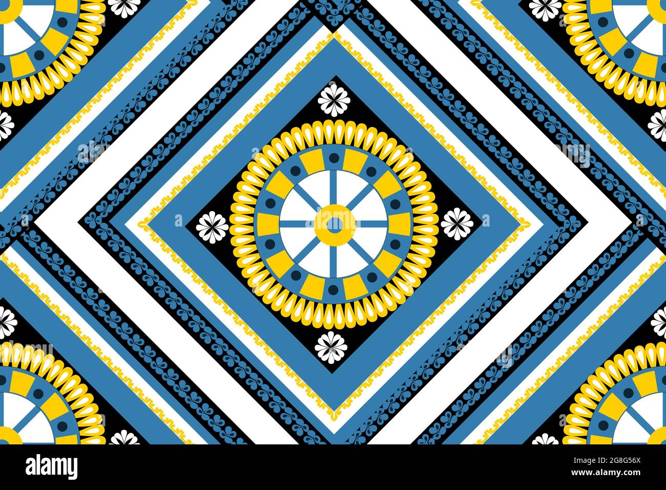 Seamless pattern in style carretto siciliano. Sicilian repeating ...