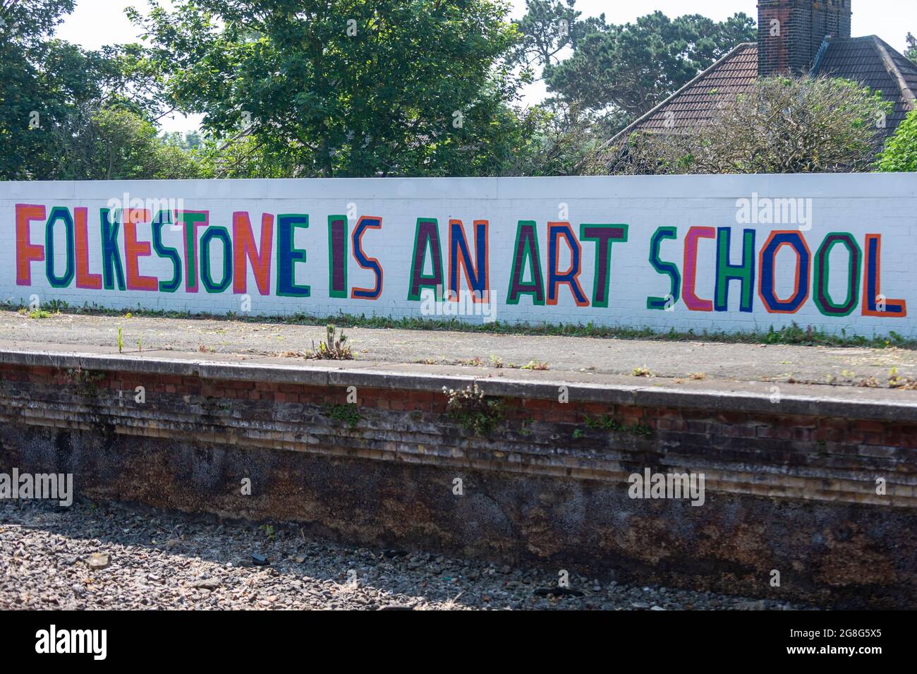 Folkestone, UK. 20 July 2021. "FOLKESTONE IS AN ART SCHOOL", 2017, by ...