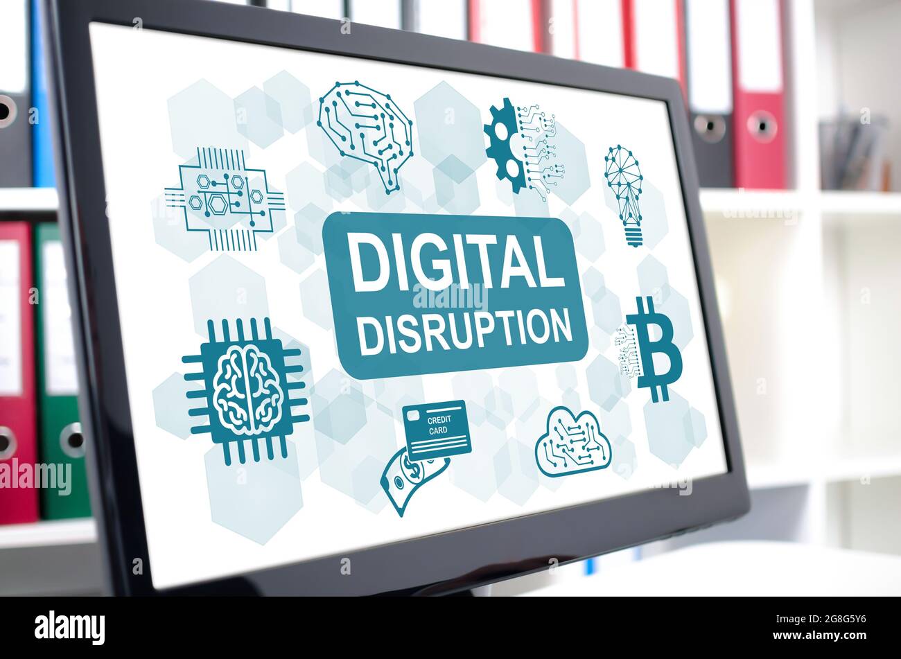 Digital disruption concept shown on a computer screen Stock Photo - Alamy