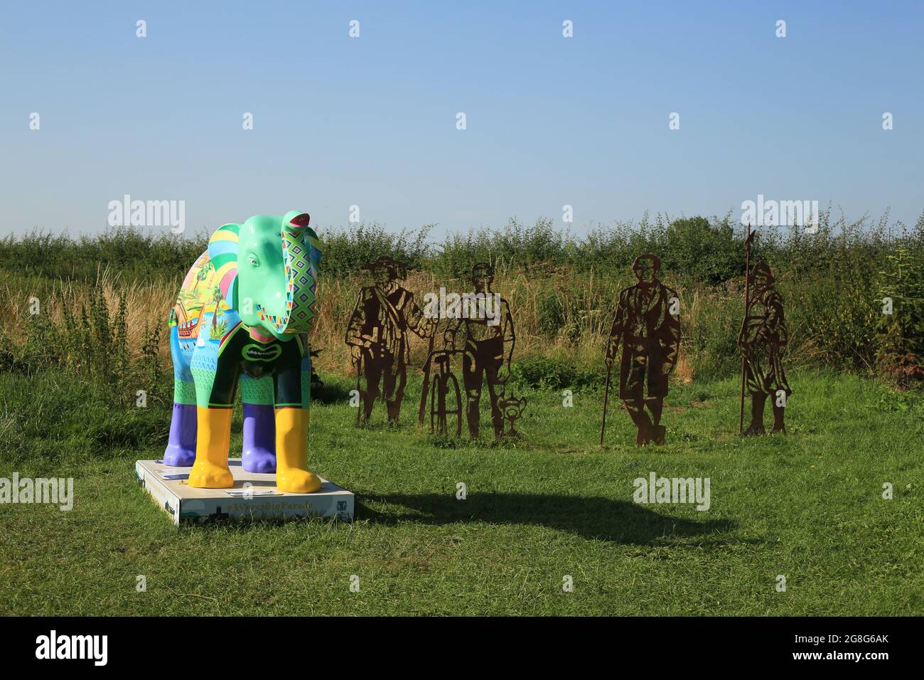 Decorated Elephant sculpture, part of The big parade in Worcester ...