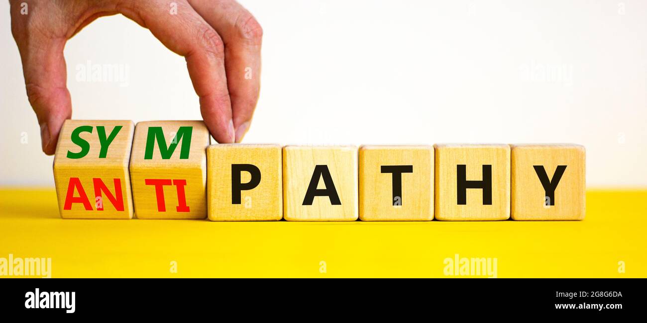 From antipathy to sympathy. Businessman turns cubes and changes the ...