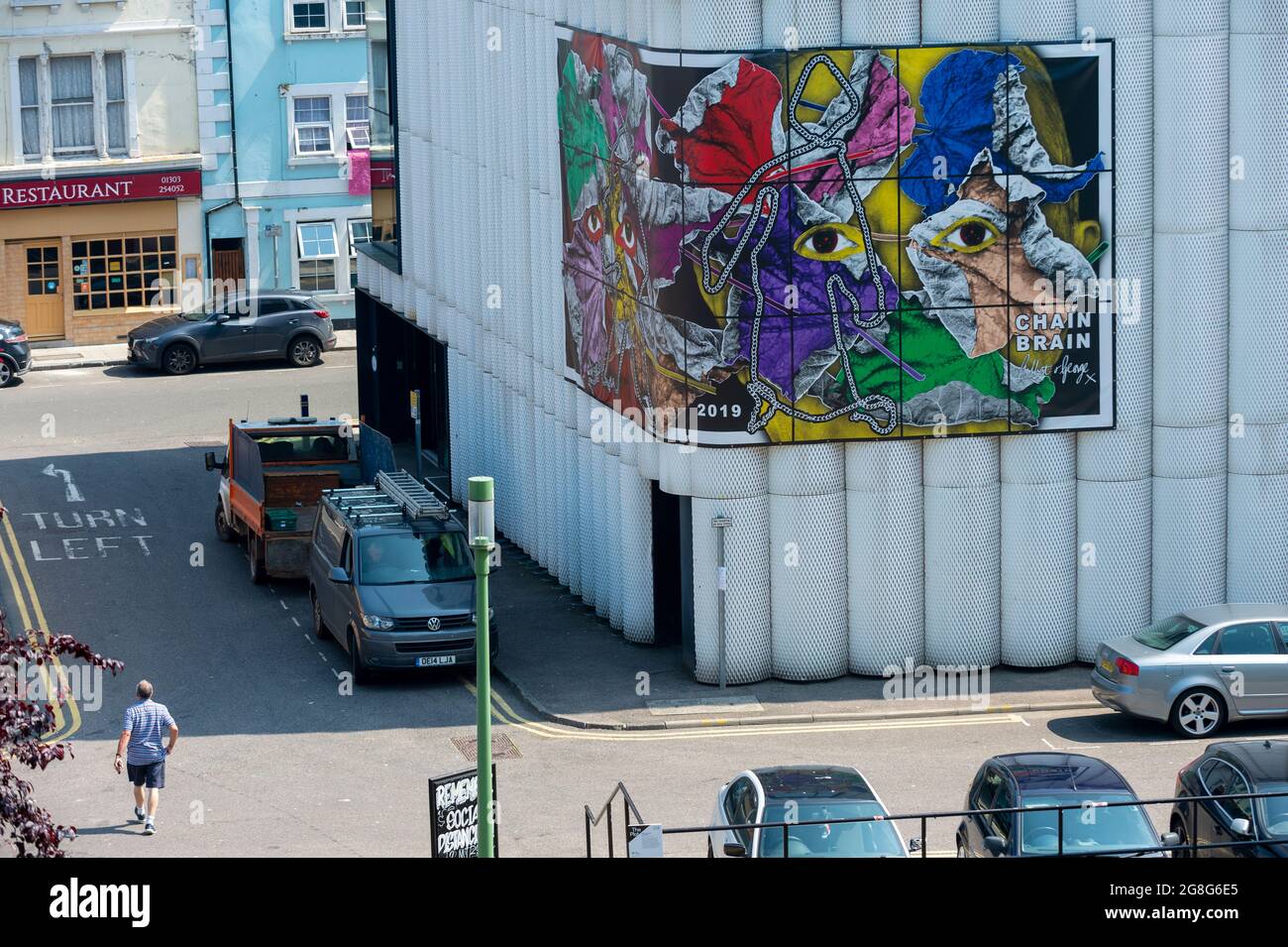 Folkestone, UK. 20 July 2021. "CHAIN BRAIN", 2019, by Gilbert & George ...