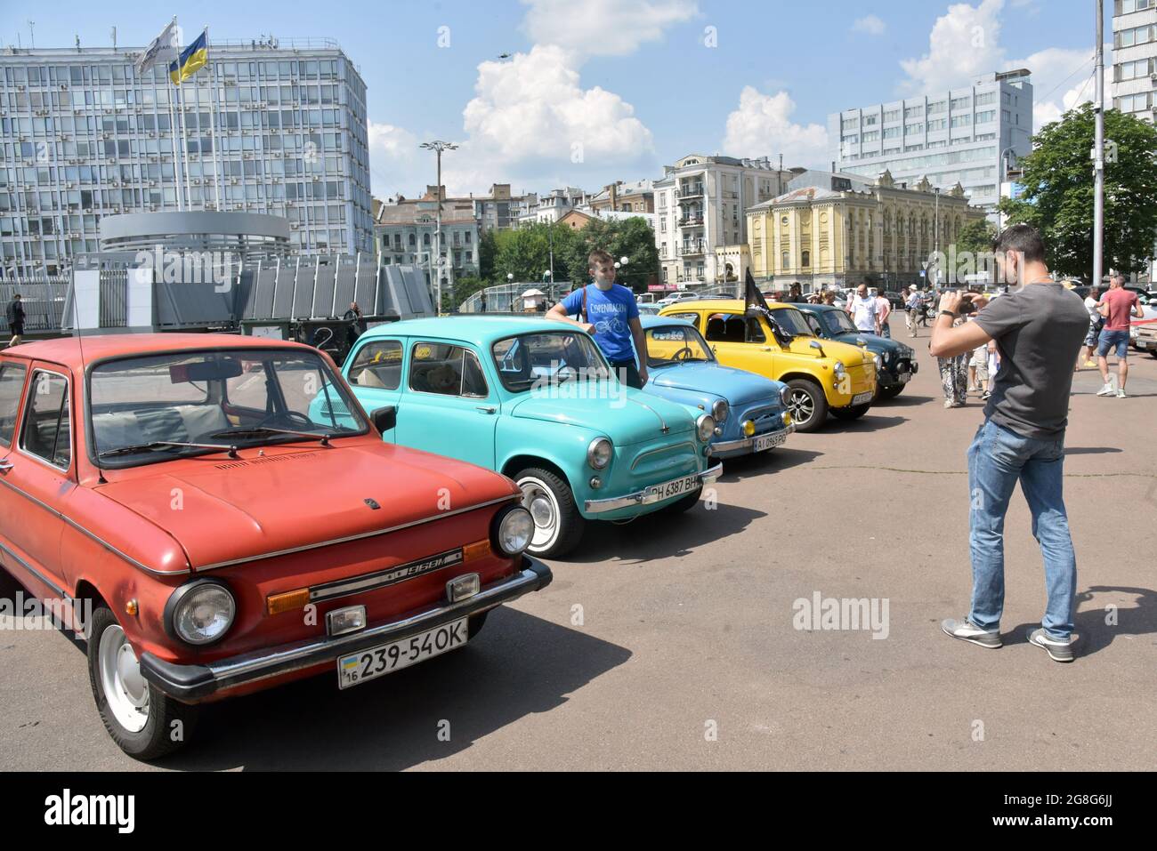 Non Exclusive: KYIV, UKRAINE - JULY 17, 2021 - A man poses for a photo ...