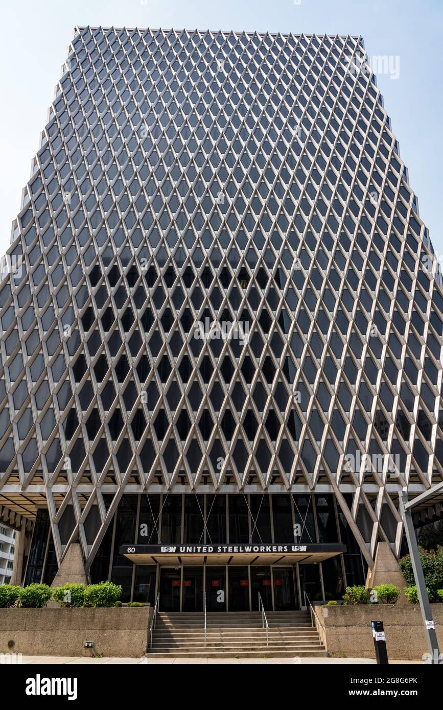 Pittsburgh, PA - 5 July 2021: Modern architecture in downtown ...