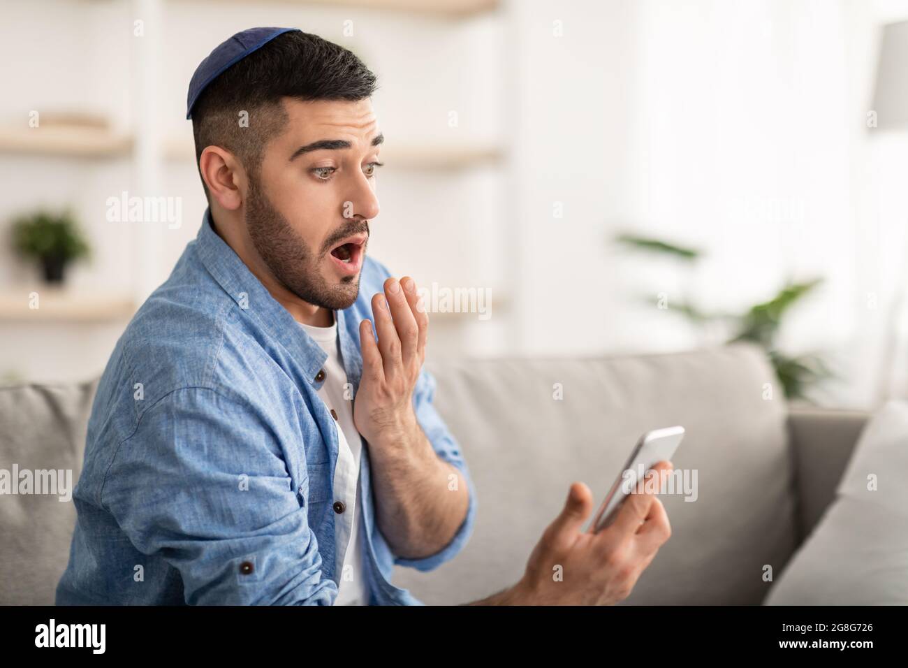 The Person On Phone Worried