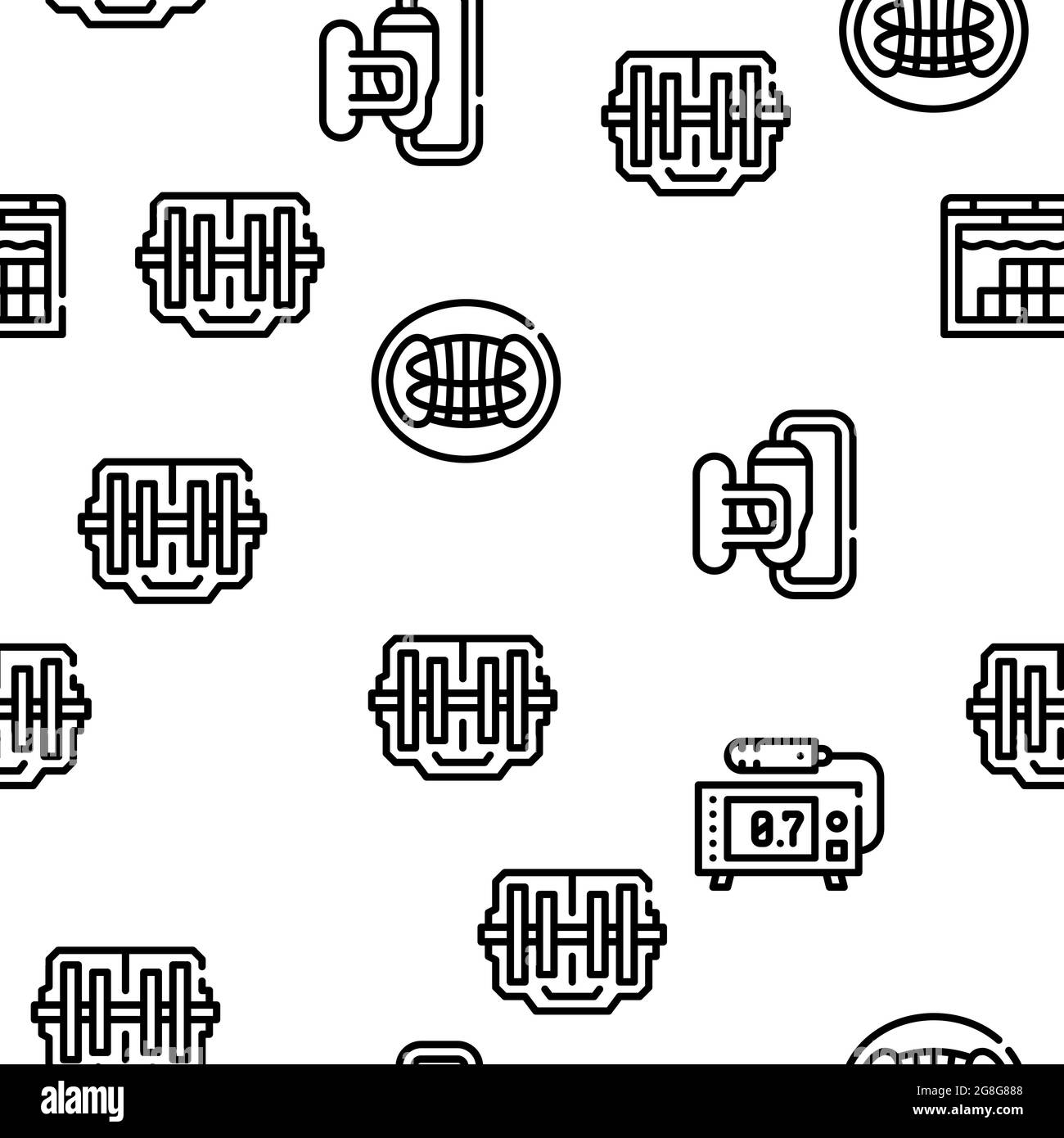 Nuclear Energy Power Vector Seamless Pattern Stock Vector Image & Art ...