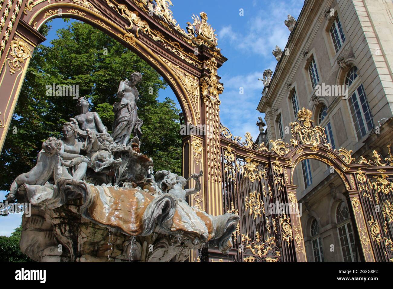 amphitrite fountain at stanislas square in nancy in lorraine (france ...