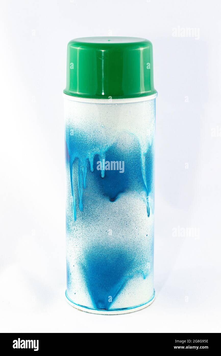 Blue spray paint hi-res stock photography and images - Alamy