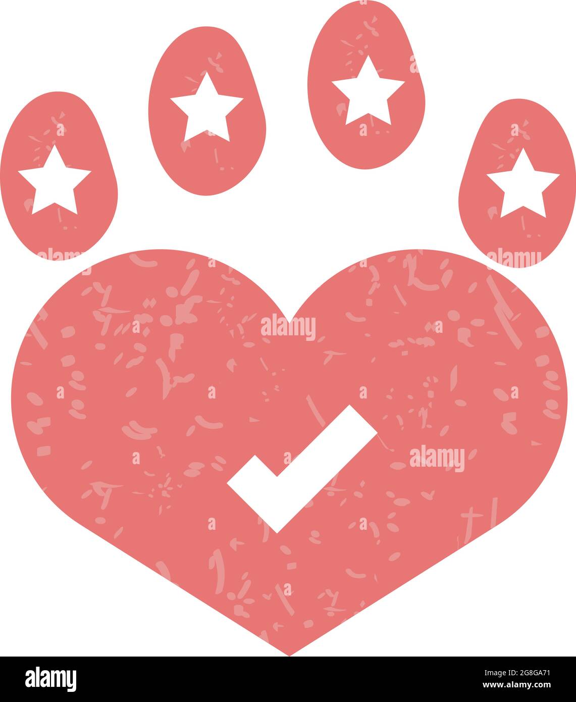 pet paw shaped heart Stock Vector Image & Art - Alamy