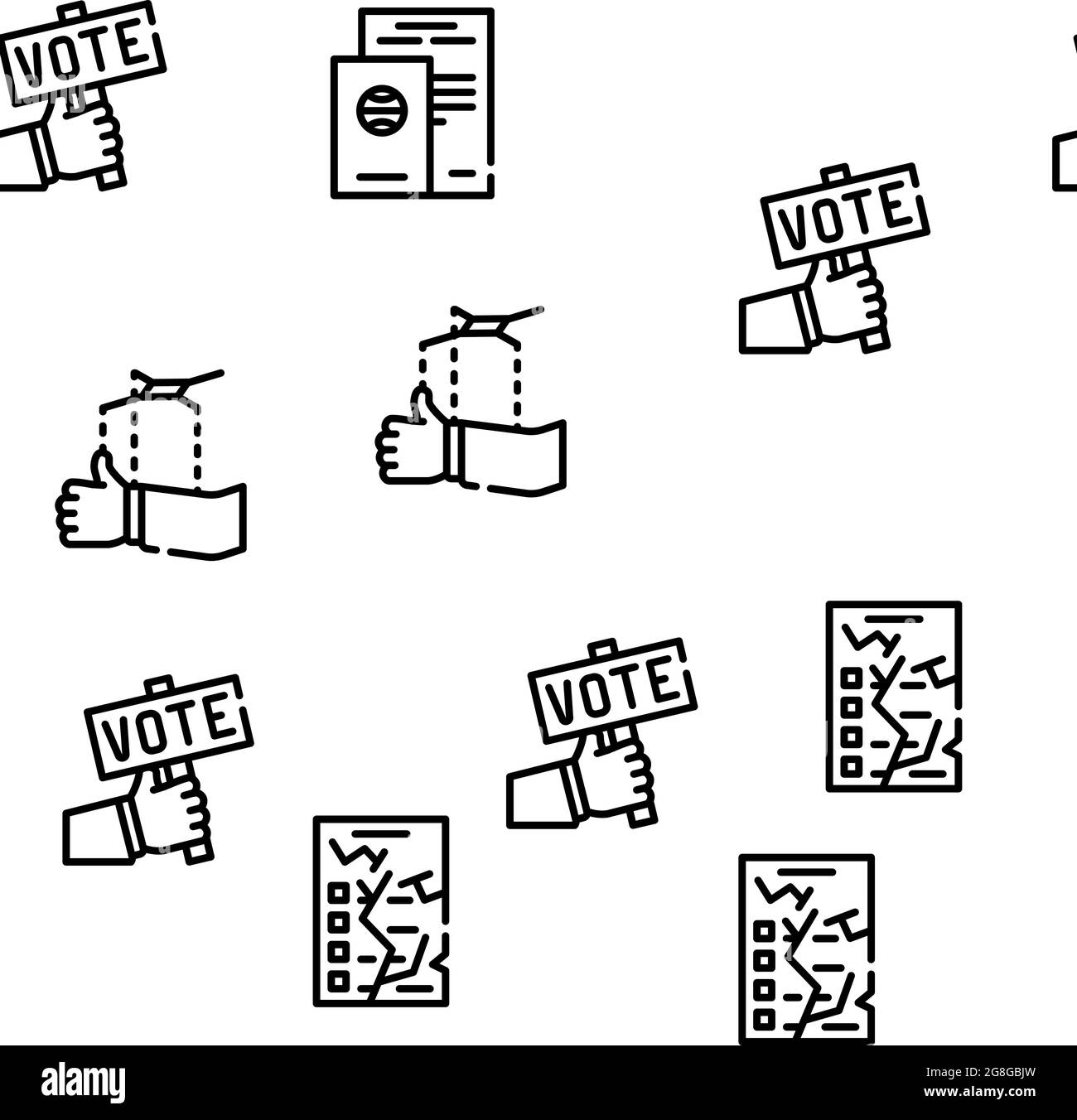 Voting And Elections Vector Seamless Pattern Stock Vector Image & Art ...