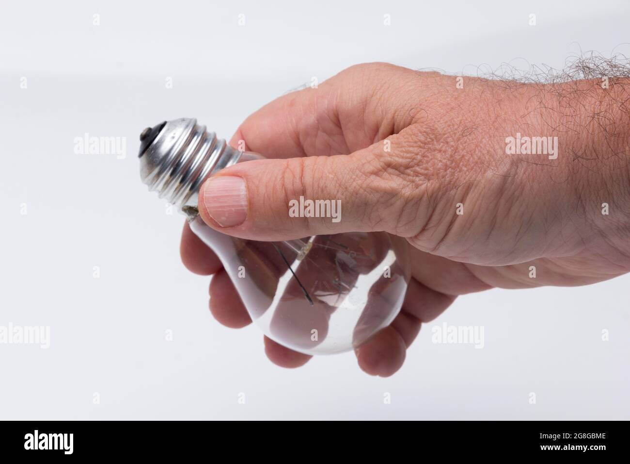 Traditional transparent glass bulb, bulb that works with electric ...