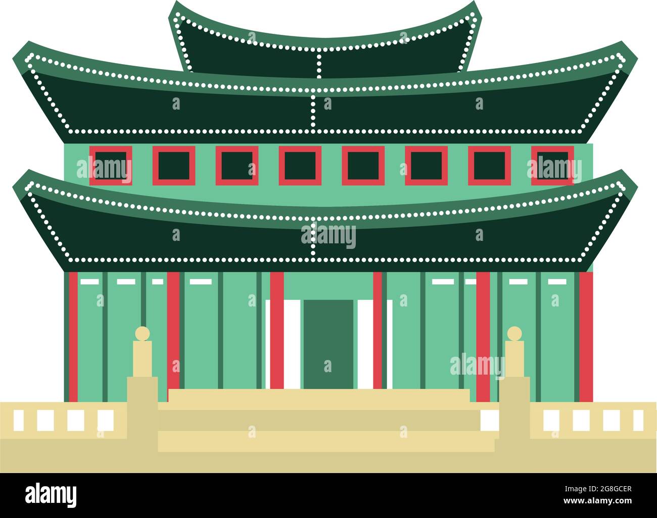 korean building traditional Stock Vector Image & Art - Alamy