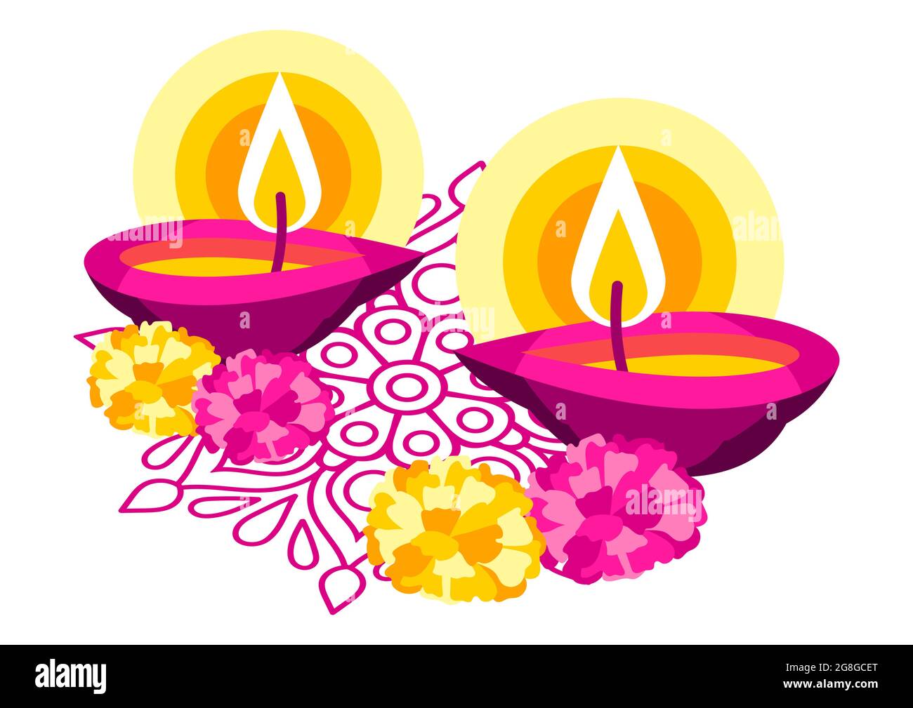 Happy Diwali Greeting Card Deepavali Or Dipavali Festival Of Lights