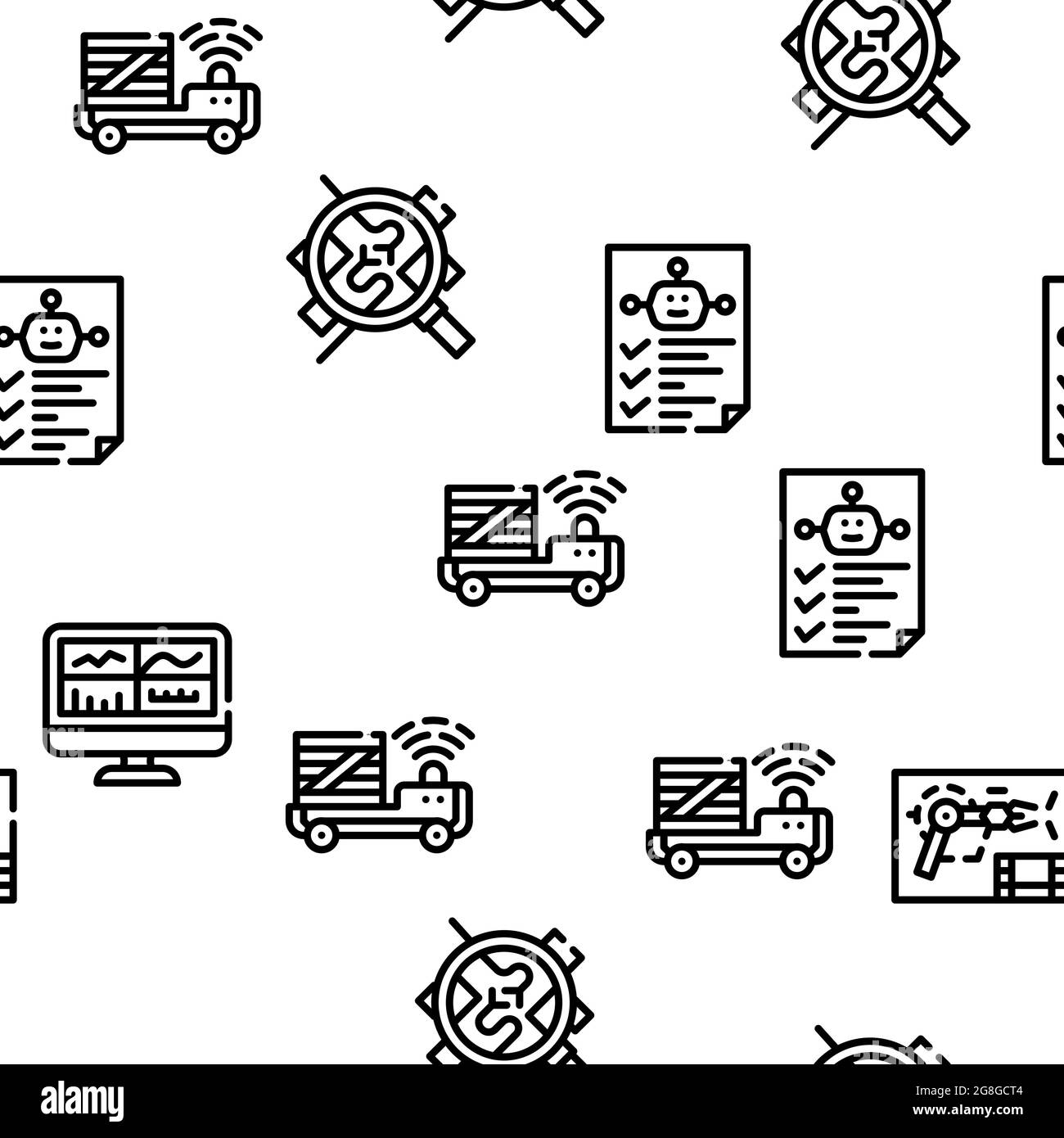 Automation Engineer Vector Seamless Pattern Stock Vector Image & Art ...