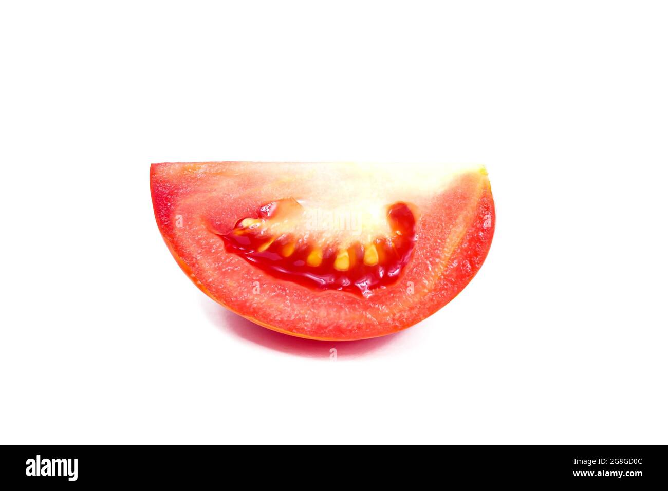 Fresh tomato slices isolated on white background Stock Photo - Alamy
