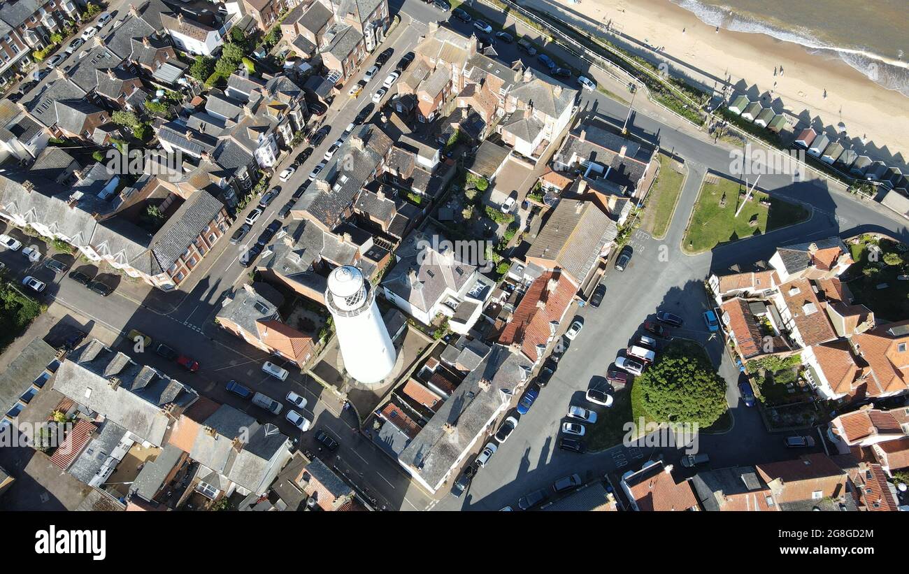 Overhead Aerial shot of Southwold Lighthouse Stock Photo - Alamy