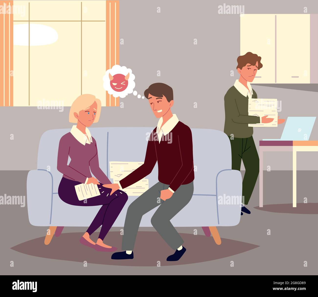 workplace harassment coworkers Stock Vector Image & Art - Alamy