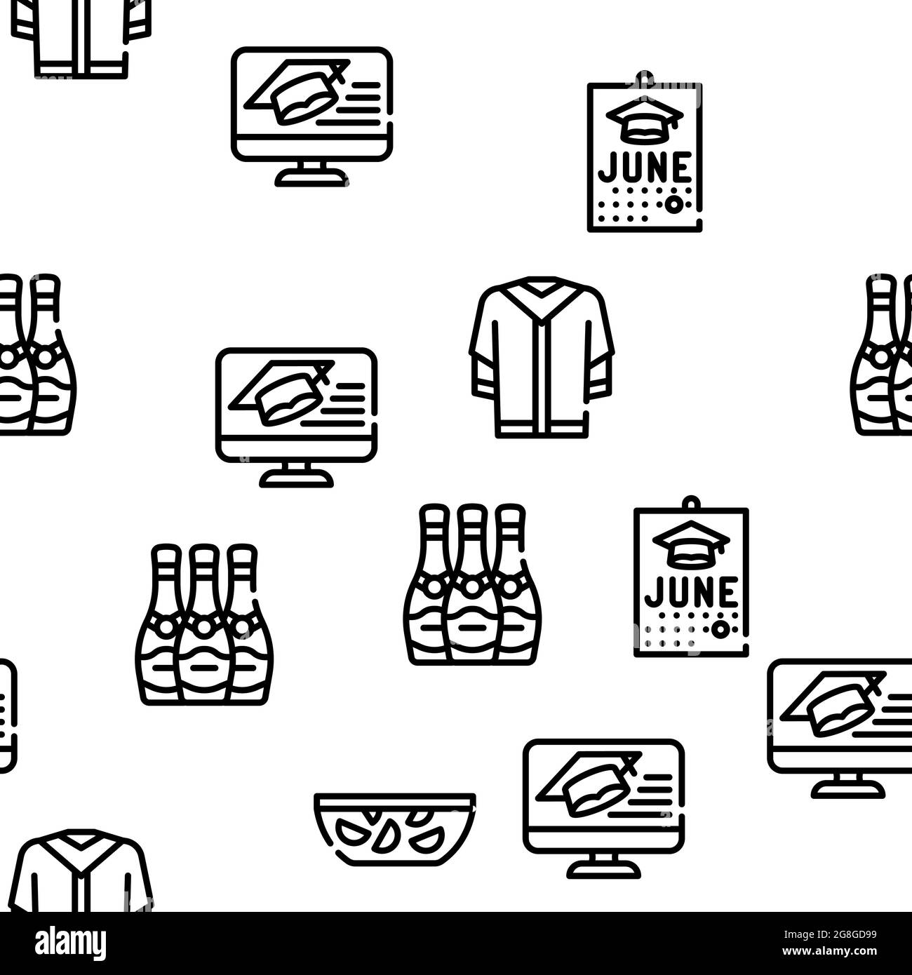 Graduation Education Vector Seamless Pattern Stock Vector Image & Art ...