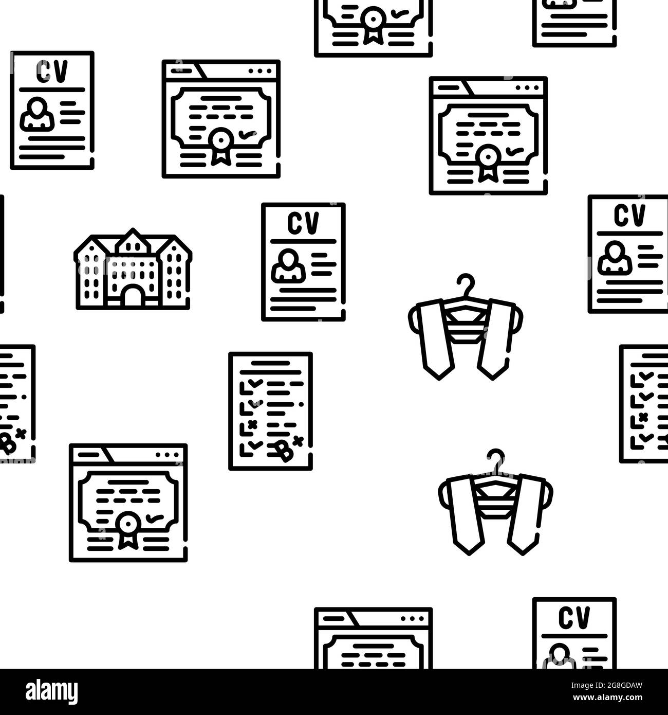 Graduation Education Vector Seamless Pattern Stock Vector Image & Art ...