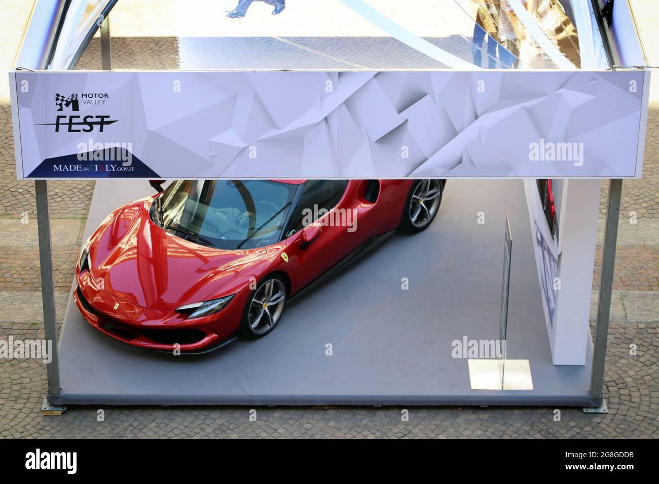 Modena, Italy, july 1 2021 - Ferrari 296 GBT sport car detail, Motor ...